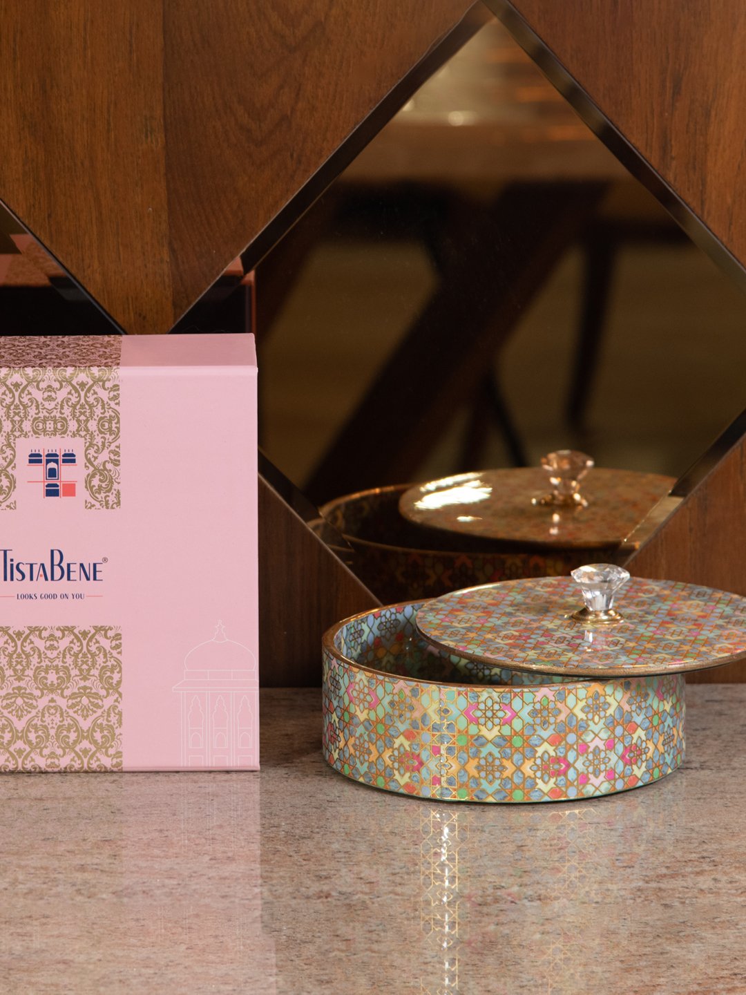 Buy Ethnic Gifting and Decor Round Multi Utility Box | Luxehome